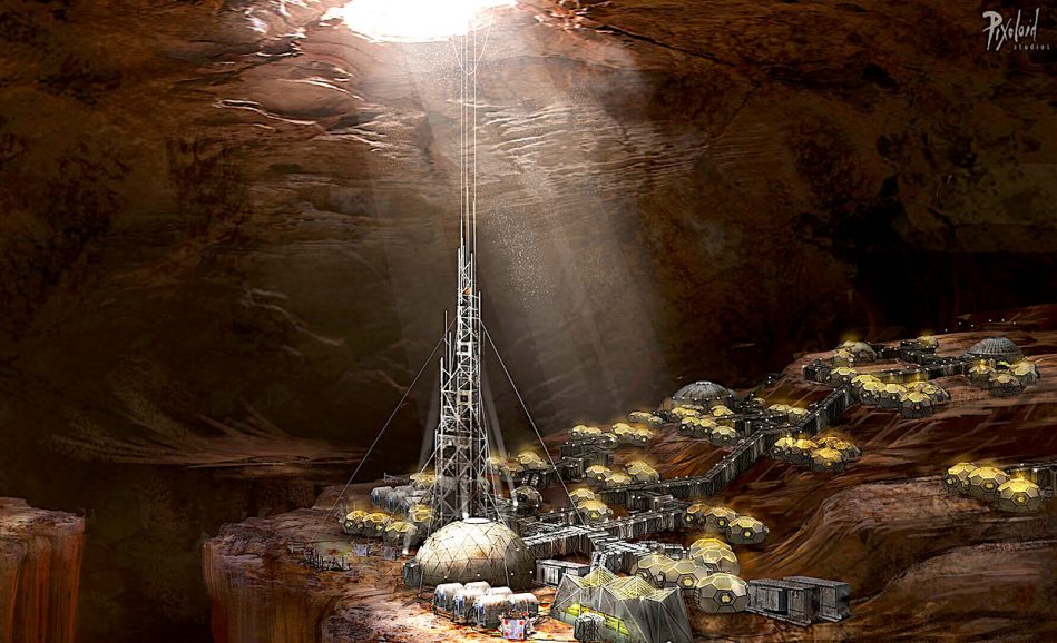 Colonisation de Mars : les entrées des grottes martiennes offriraient ...