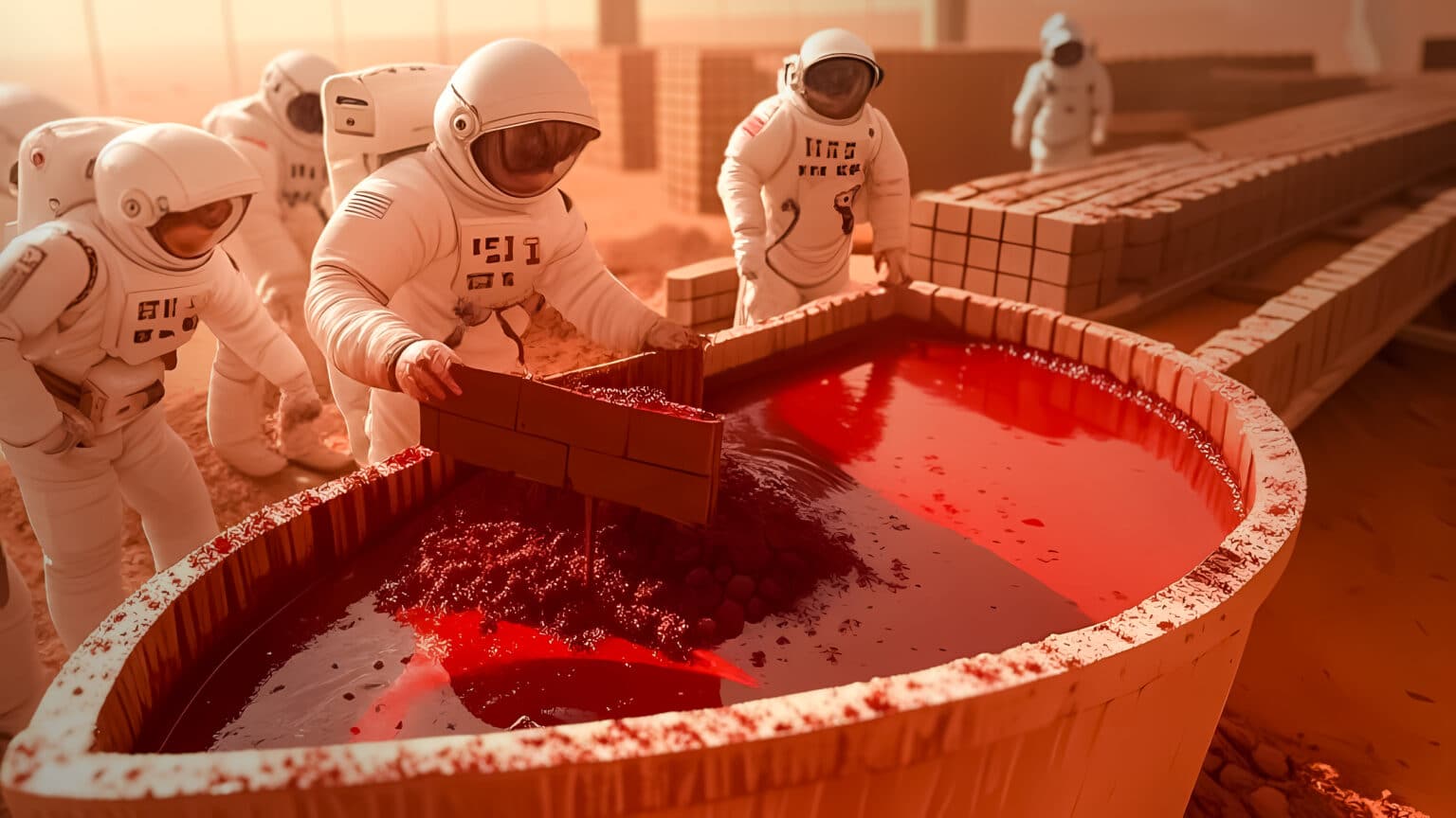 Colonisation de Mars : des briques faites de régolithe et de sang humain